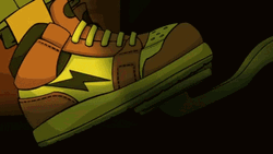 Cartoon Shoes Stepping On A Break GIF | GIFDB.com