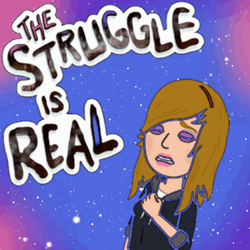 Cartoon Woman Struggle Is Real GIF | GIFDB.com
