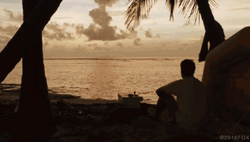 Cast Away Tom Hanks Staring At The Ocean GIF | GIFDB.com
