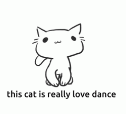 Cat Dancing Doodle Art Animation Meme GIF | GIFDB.com