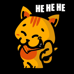 Cat Meow Sticker Hehe GIF | GIFDB.com