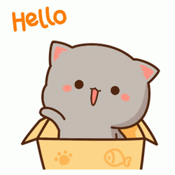 Cat Waving Surprise Hello GIF | GIFDB.com