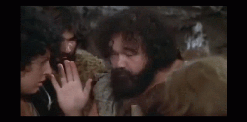 Leader Caveman Huddled Caveman Team GIF | GIFDB.com