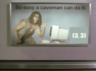 Modern Caveman Saw Caveman Poster GIF | GIFDB.com