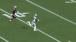 Ceedee Lamb Shove Offense Patriots GIF | GIFDB.com