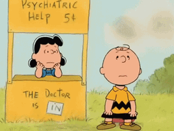 Charlie Brown And Lucy Psychiatry Booth GIF | GIFDB.com