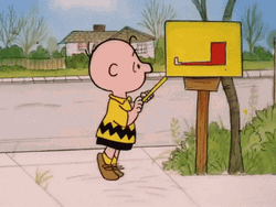 Charlie Brown Checking Mailbox GIF | GIFDB.com
