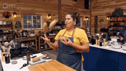 Chef Juggling Bread Cooking Contest GIF | GIFDB.com