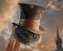 Cheshire Cat Smile Hat GIF | GIFDB.com