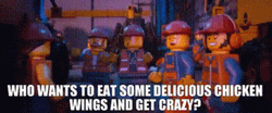 Chicken Wing For Dinner Lego GIF | GIFDB.com