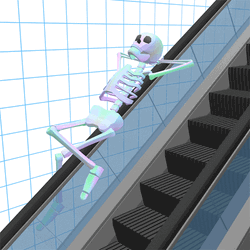 Chilling Skeleton Going Down GIF | GIFDB.com