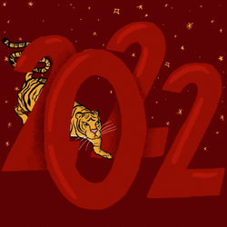 Chinese New Year 2022 Cartoon Tiger Hopping GIF | GIFDB.com