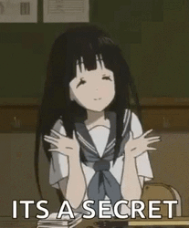 Chitanda Surprise It's A Secret Meme GIF | GIFDB.com