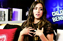 Chloe Bennet Flirting Biting Lower Lip GIF | GIFDB.com