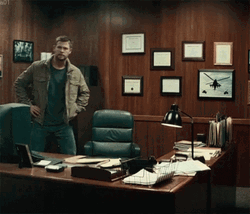 Chris Hemsworth Throwing Computer Laptop By Kicking GIF | GIFDB.com