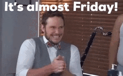 Chris Pratt Grinning Seeing That It's Almost Friday GIF | GIFDB.com