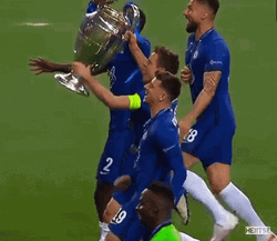 Christian Pulisic Trophy Up Celebration GIF | GIFDB.com