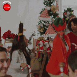 Christmas Party Dancing Showdown GIF | GIFDB.com