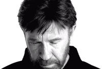 Chuck Norris Thumbs Up Stare Black White GIF | GIFDB.com