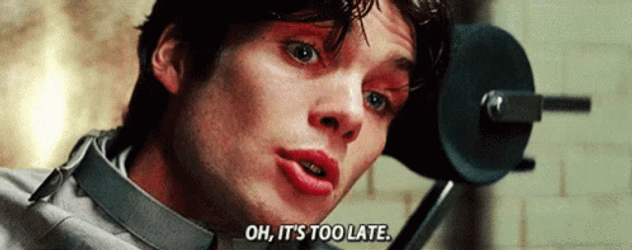 Cillian Murphy Oh Its Too Late GIF | GIFDB.com