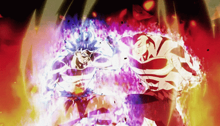 Goku Ultra Instinct Mastered Vs Jiren Fighting GIF | GIFDB.com
