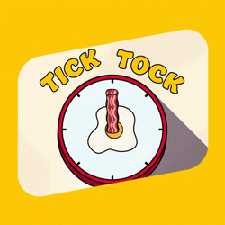 Clock Ticking Tick Tock Bacon GIF | GIFDB.com