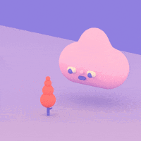 Cloud Blowing Wind To A Tree GIF | GIFDB.com