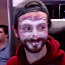 Clown Makeup Rabbit Teeth Cringe GIF | GIFDB.com