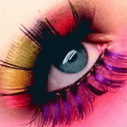 Colorful Eyelashes GIF | GIFDB.com