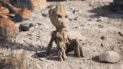 Confused Groot Sitting GIF | GIFDB.com
