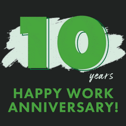 Congratulations Happy Work Anniversary 10 Years GIF | GIFDB.com