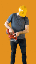 Construction Worker Demonstrate How To Use Saw GIF | GIFDB.com