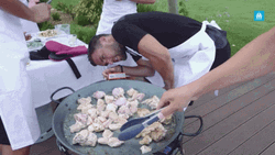 Cookout Flipping Food GIF | GIFDB.com