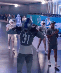 Cool Detroit Lions Kerby Joseph Walking Dancing GIF | GIFDB.com