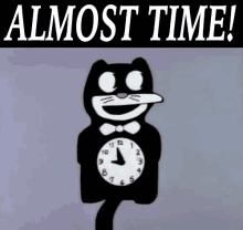 Countdown Clock Black Cat Almost Time GIF | GIFDB.com