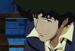Cowboy Bebop Spike Spiegel And Jet Black Laughing GIF | GIFDB.com