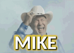 Cowboy Shouting Mike Mike Mike GIF | GIFDB.com