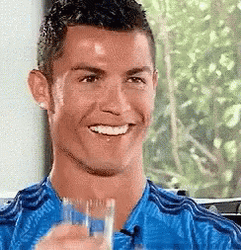 Cr7 Drinking Water GIF | GIFDB.com