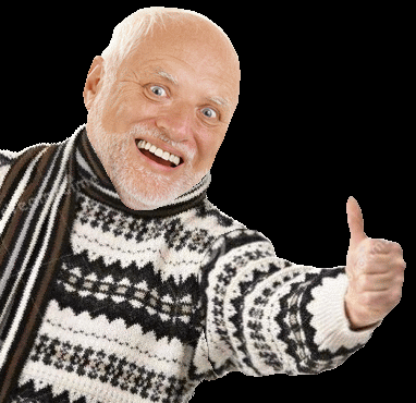 Crackhead Harold Thumbs Up GIF | GIFDB.com