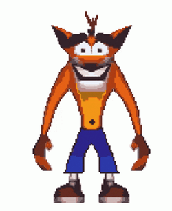 Crash Bandicoot Bouncing Shoulder Panting GIF | GIFDB.com