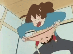 Crayon Shin Chan Annoyed Misae Nohara GIF | GIFDB.com