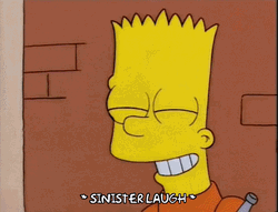 Crazy Sinister Laugh Bart Simpson GIF | GIFDB.com