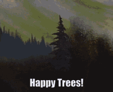 Creative Artist Painting Happy Tree GIF | GIFDB.com