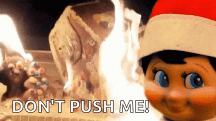 Creepy Elf On The Shelf Moving Burning Background GIF | GIFDB.com