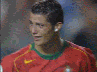 Cristiano Ronaldo Scoring A Goal Crying Pat In Head GIF | GIFDB.com