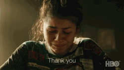 Crying Thank You Zendaya Euphoria GIF | GIFDB.com