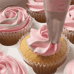 Cupcake Pink Smooth Buttercream GIF | GIFDB.com