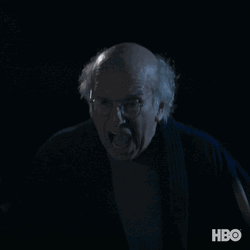 Curb Your Enthusiasm Larry David Screaming Angrily GIF | GIFDB.com