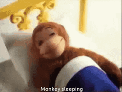 Curious George Monkey Sleeping GIF | GIFDB.com