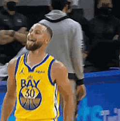 Elated Stephen Curry Running Backwards GIF | GIFDB.com